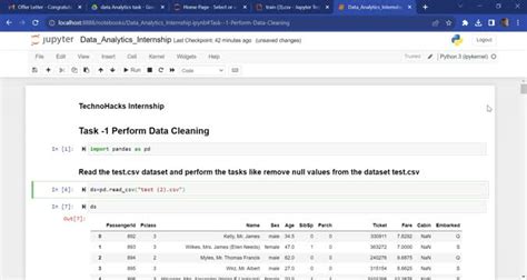 ezhilarasan c on linkedin internship dataanalytics technohacks datascience