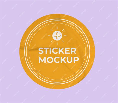 Premium Psd A Yellow Label That Says Sticker On It