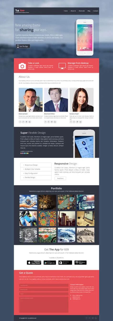 Free App WordPress Theme For App Launch And Product Launch