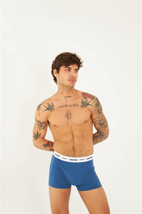 Мужские синие трусы боксеры АСКОМИ