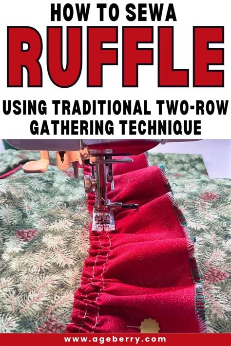 How To Sew A Ruffle Using Traditional Two Row Gathering Technique