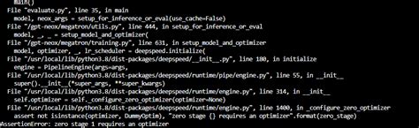Assertionerror Zero Stage 1 Requires An Optimizer · Issue 987