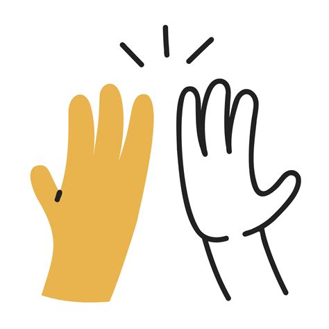 High Five Hand Drawn Doodle Icon 6549778 Vector Art At Vecteezy