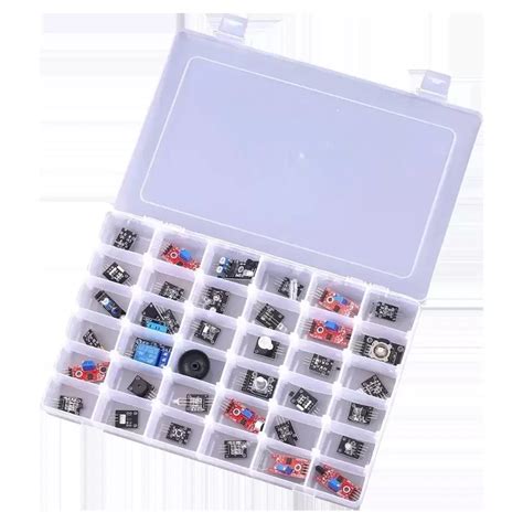 Kit De 37 Sensores Variados Compatibles Con Arduino Y Caja Organizadora