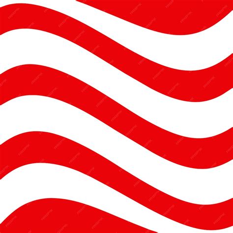 Premium Vector Red And White Wavy Stripes Vector Illustration