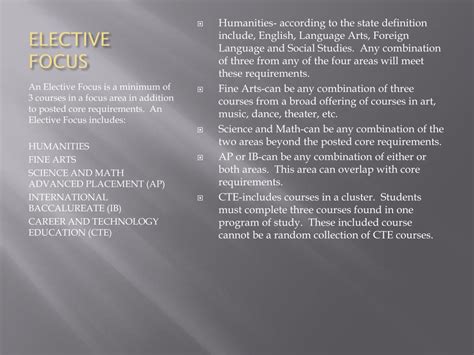 Ppt Whitehaven High School Curriculum Elective Focuses August 23