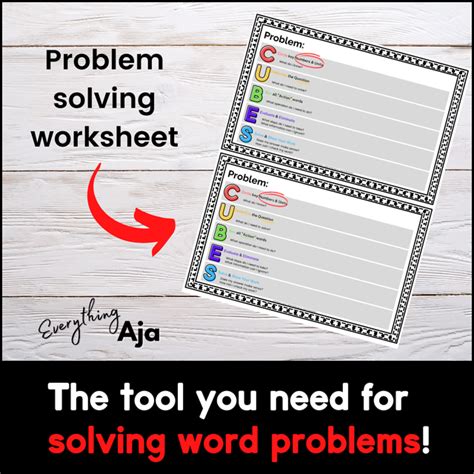 Cubes Math Word Problem Strategy Posters