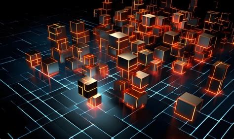 Premium Photo Blockchain Crypto Abstract Technology Background