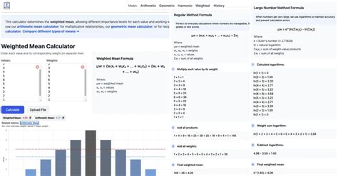 Weighted Mean Calculator Calculate Grade Point Average And Portfolio Returns