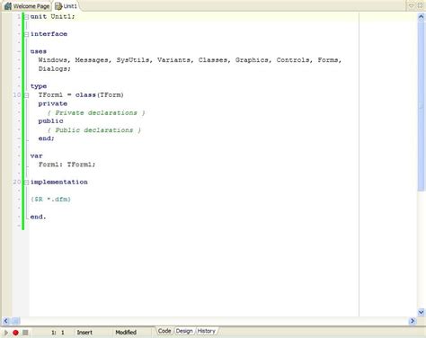 Kode Delphi Mengenal Ide Codegear Delphi 2009 Pemrograman Delphi