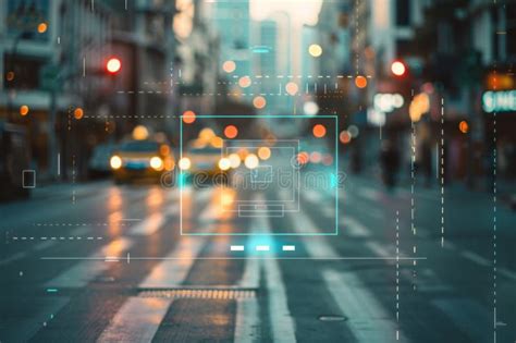 Detection Or Recognition Sensor Placed On A City Street Safety Of
