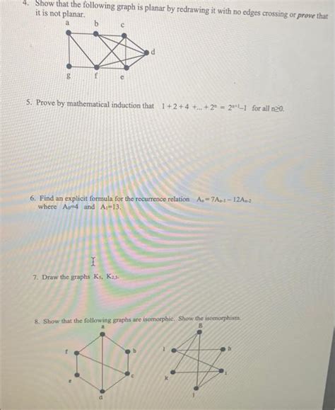 Solved Find A Minimal Spanning Tree For The Given Graph Chegg