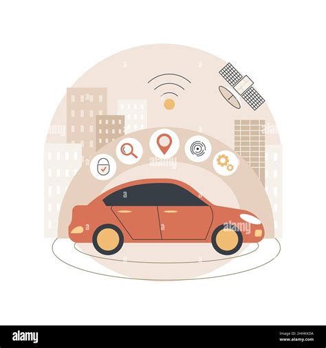 Autonomous Car Abstract Concept Vector Illustration Self Driving Car Driverless Robotic