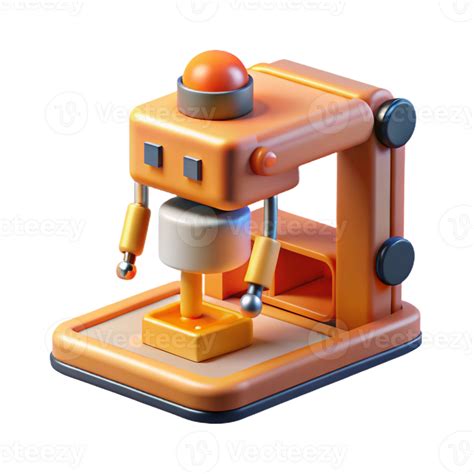 Elegant Creative 3d Printer Making Tiny Robot Premium 57898856 Png