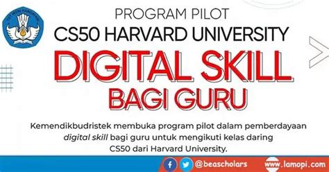 Pendaftaran Cs50 Harvard University Digital Skill Bagi Guru Tahun 2022