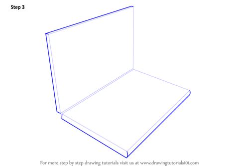 Learn How To Draw A Laptop Computers Step By Step Drawing Tutorials