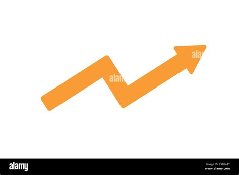 A Bright Orange Arrow Pointing Upward On A White Background Vector Illustration Stock Vector