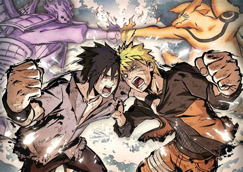 Download Naruto Sasuke Battle Poster Wallpaper