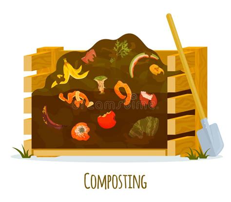 Compost Composting Flat Composition Stock Vector Illustration Of Natural Recycling 261672211