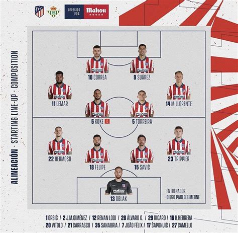 공홈 아틀레티코 마드리드 Vs 레알 베티스 선발 라인업 수아레스 르마 선발 축구 소식통 에펨코리아