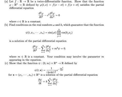 solved 9 r2 a let f r r be a twice differentiable