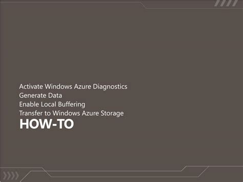 Ppt Windows Azure Diagnostics Logging And Monitoring In The Cloud Powerpoint Presentation Id