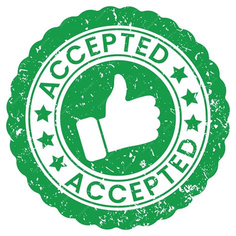 별과 엄지손가락 아이콘 벡터 일러스트와 함께 그런 지 녹색 허용 스탬프 스티커 프리미엄 벡터