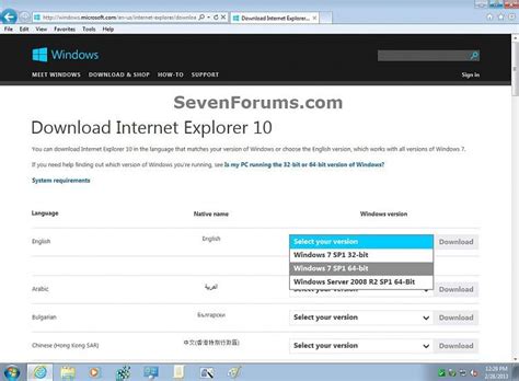 internet explorer 10 enable 32 bit or 64 bit ie10 in windows 7 tutorials