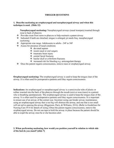 Trigger Questions Wrwerfevc Effe Trigger Questions Describe