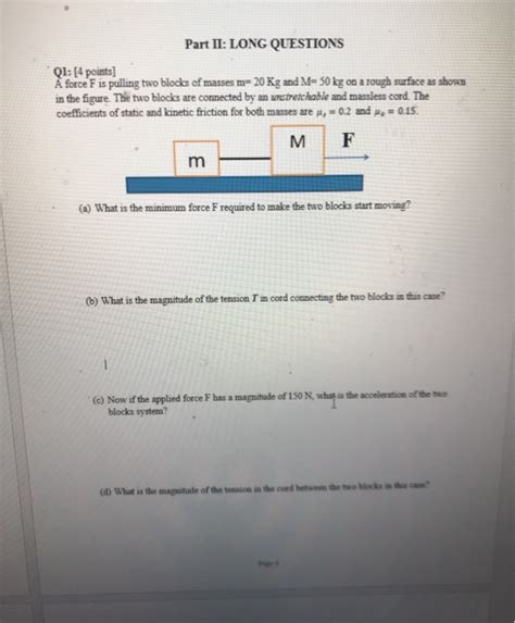 Solved Q2 3 Points A Block Of Mass 50 Kg Is Pushed 6 0 M Chegg Com