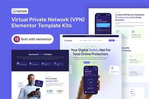 NetSafe Virtual Private Network VPN Elementor Template Kit