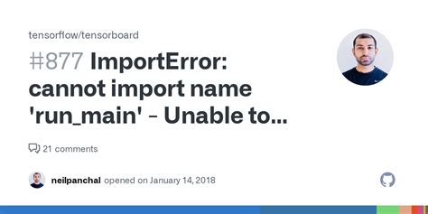 ImportError Cannot Import Name Run Main Unable To Launch Tensorboard Issue