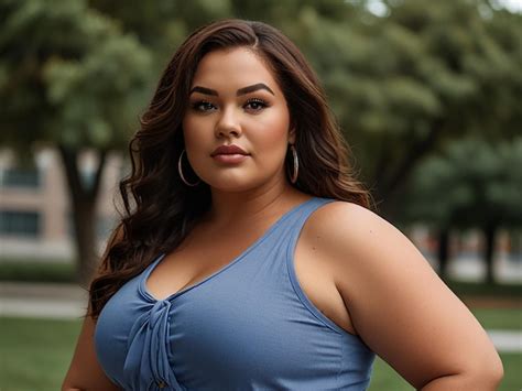 Plus Size Woman Lifestyle Premium Ai Generated Image