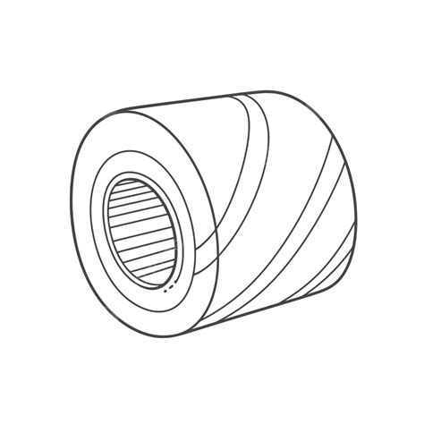 Piece Of Tapered Roller Bearing Is Shown Outline Sketch Drawing Vector Bandage Drawing Bandage