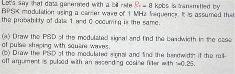 Lets Say That Data Generated With A Bit Rate