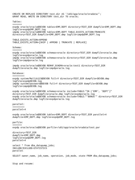 Expdp Impdp Sqlldr Ext Tables Pdf