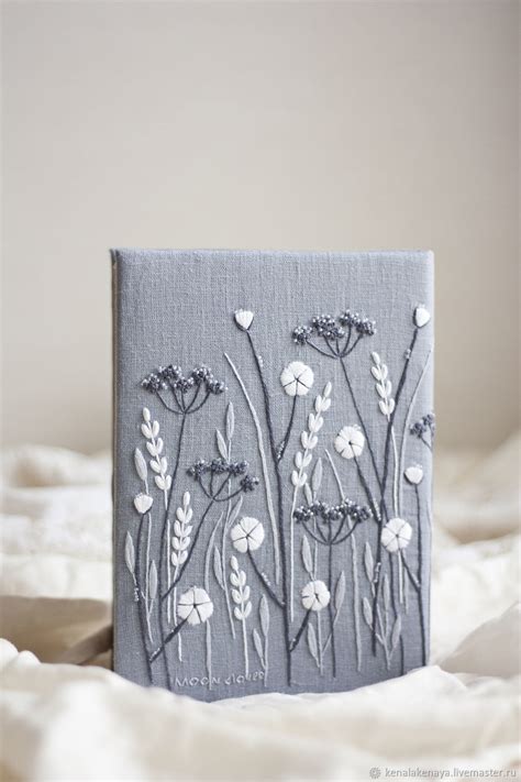 Блокнот с вышивкой Белое Золото заказать на Ярмарке Мастеров Ua22uru Блокноты Вольск