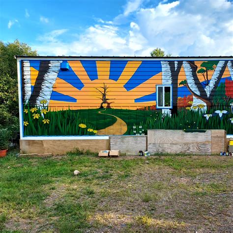 Price Drop 34 Mural Tiny House Tiny House For Sale In Ogilvie Minnesota Tiny House Listings