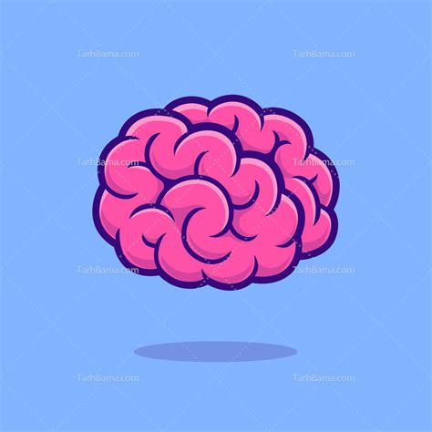 وکتور مغز کارتونی فلت