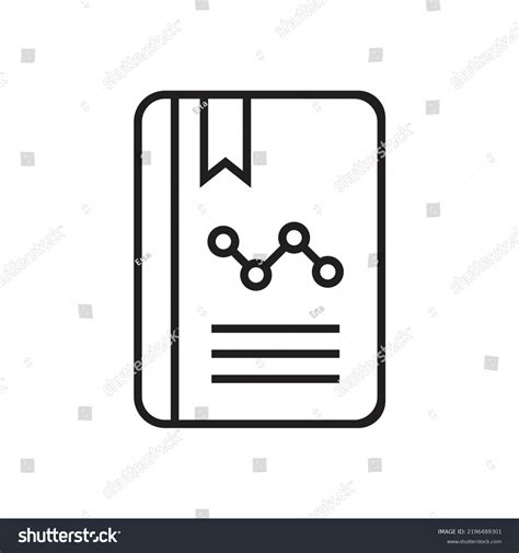 Analytics Book Outline Icon Linear Style Stock Vector Royalty Free