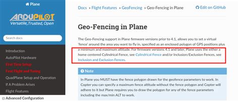 Guide For Geofence [solved] Plane 4 2 Ardupilot Discourse