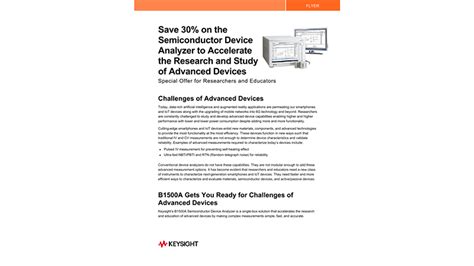 B1500a Semiconductor Device Parameter Analyzer Keysight