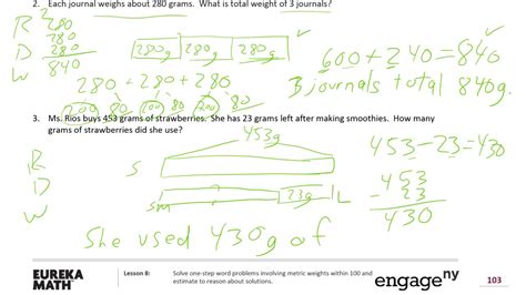 Lesson 8 Homework Module 2 Grade 3 Youtube