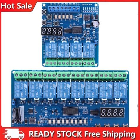 Dc 8v 36v Relay Board Self Locking Led Display Digital Timer Relay Board Useful Eur 18 91