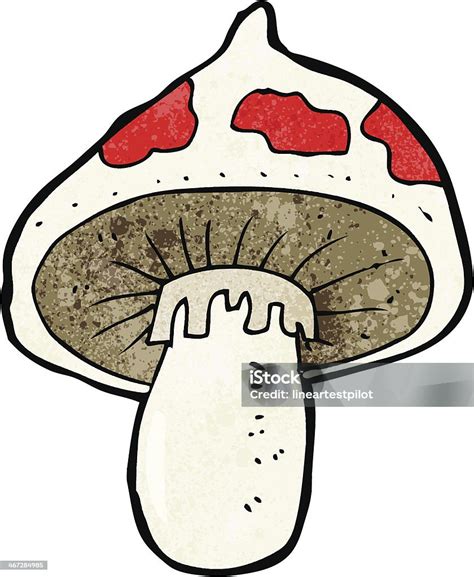 Cartoon Toadstool Stock Illustration Download Image Now Bizarre Cheerful Clip Art Istock