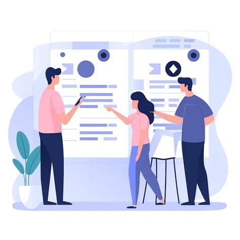 premium ai image flat illustration of a ux research team analyzing