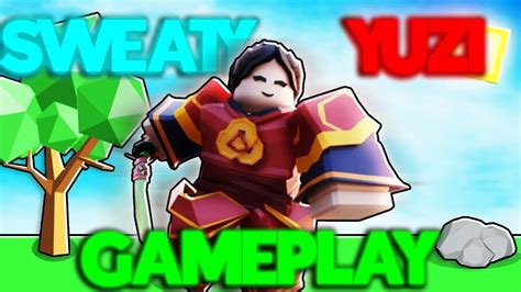Sweaty Yuzi Kit Gameplay Roblox Bedwars Youtube