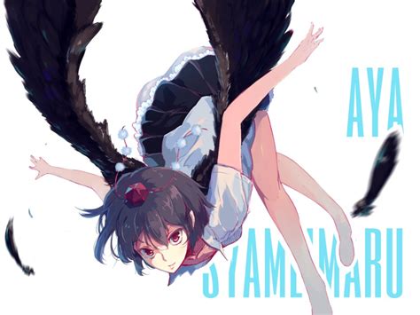 Rean R Ean Shameimaru Aya Touhou Highres 1girl Black Hair Black