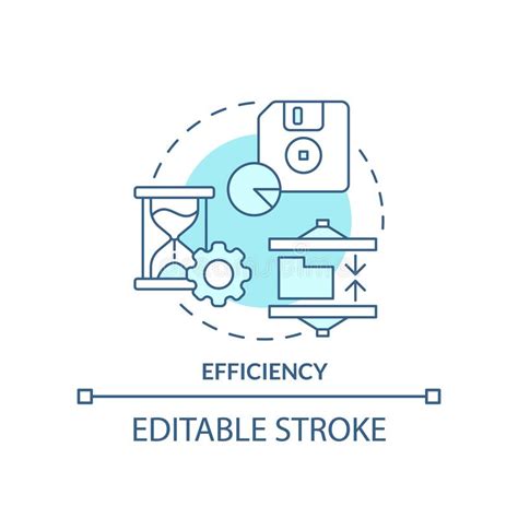 Efficiency Turquoise Concept Icon Stock Vector Illustration Of Outline Feature 248109161