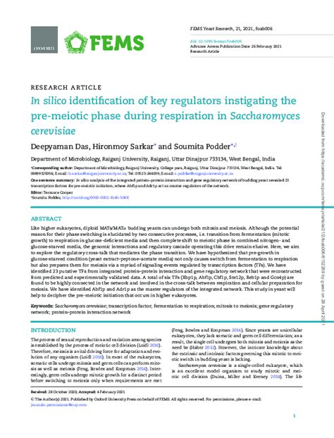 Pdf In Silico Identification Of Key Regulators Instigating The Pre